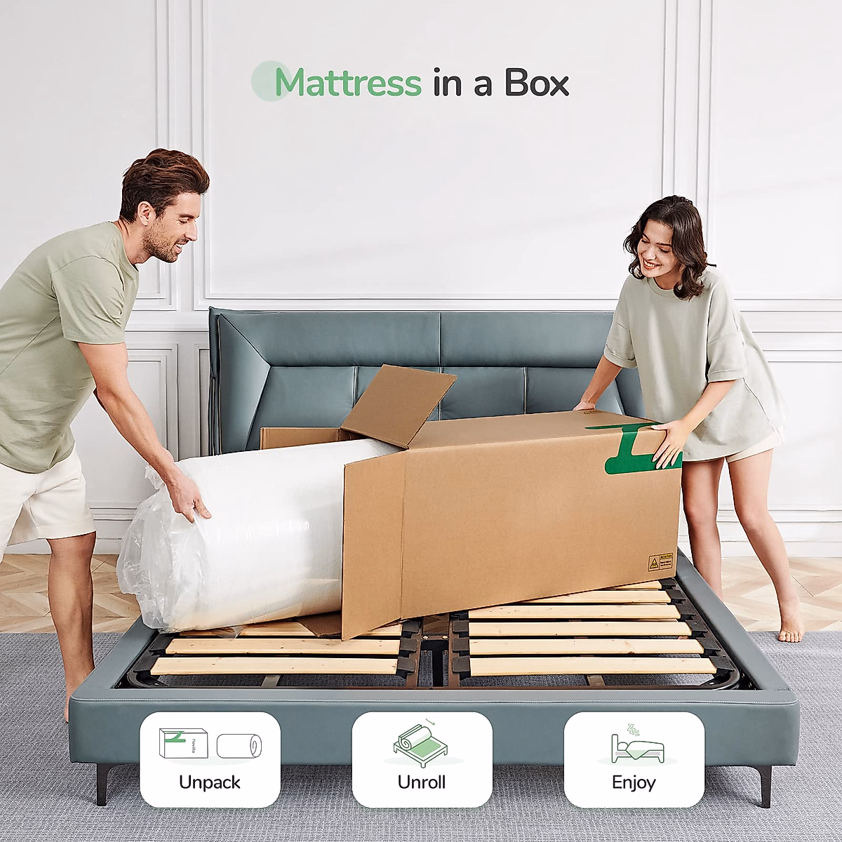 Novilla Full Mattress, 10 Inch, Cooling Memory Foam, Medium Firm, White