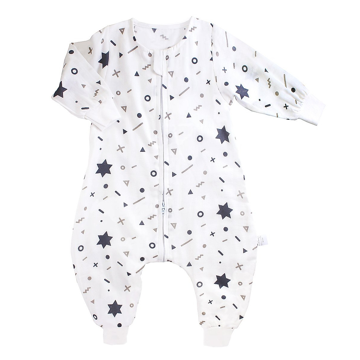 ililmmoe Muslin Original 100% Cotton Sleeping Sack Sleep Bag with Legs Baby Wearable Blankets Long Sleeves 1-4T Star/L