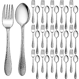 30 Pieces Kids Silverware Set Stainless Steel Toddler Utensils Flatware Set Toddler Silverware 15 x Kids Forks 15 x Kids Spoons Stainless Steel Kids Spoons and Forks Set