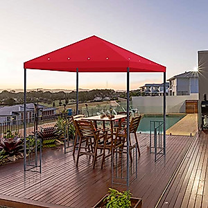 Yescom 10'x10' Gazebo Top Replacement for 1 Tier Outdoor Canopy Cover Patio Garden Yard Red Y0041002
