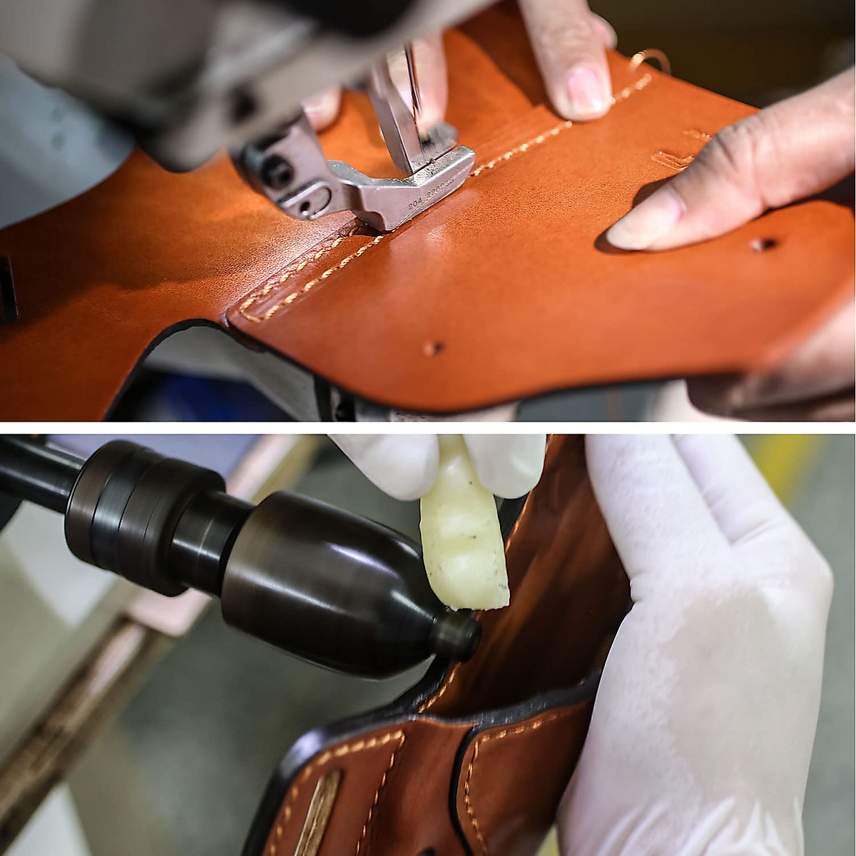 1911 Leather Holster,OWB Leather Holster for Belts Fits Colt/Kimber/Springfield/S&W 1911 and Most 1911 5'' No Rail Pistol,Right Hand Draw,Brown