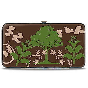 Buckle-Down womens Buckle-down Hinge - Earthy Brown/Green Wallet, Multicolor, 7 x 4 US