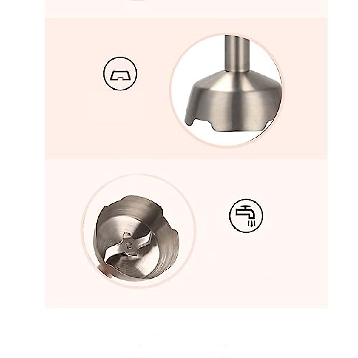 5 in 1 Immersion Hand Blender, 600W Powerful Heavy Duty Motor Stick Blender BPA Free 2 Speed Turbo Boost, Stainless Steel Blades with 600ml Measuring Cup for Kitchen Includes Whisk Attachment