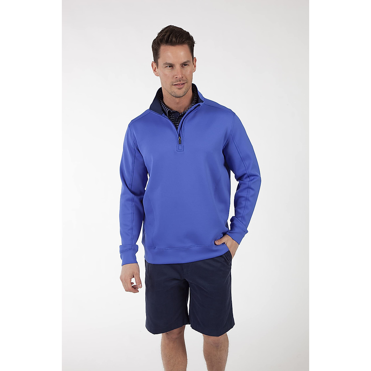 Bobby Jones Performance RTJ Quarter-Zip Pullover (Medium, Marina Blue)