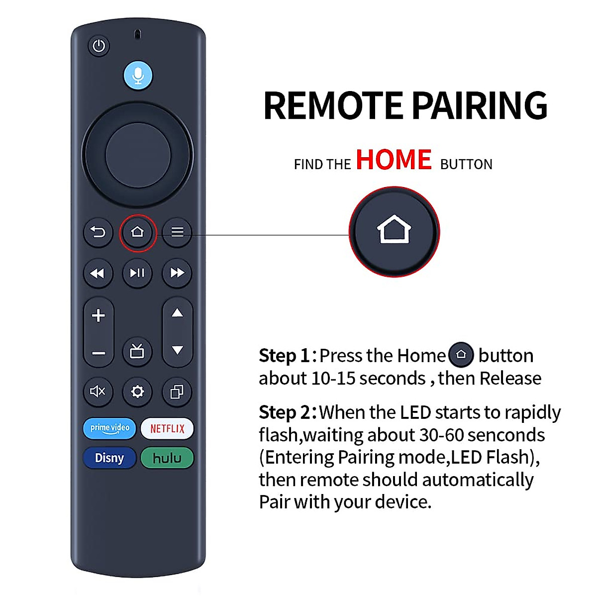 New TV Voice Remote with Mic Compatible for AMZ TV Omni Series, TV QLED Series, TV 4-Series Smart TV and TV Cube (3rd Gen)