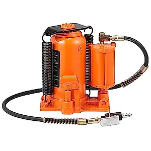 VEVOR Air Hydraulic Bottle Jack, 20 Ton/44,092 LBS All Welded Bottle Jack, 10.4-19.7 inch Lifting Range, Manual Handle and Air Pump, for Car, Pickup, Truck, RV, Auto Repair, Industrial Engineering