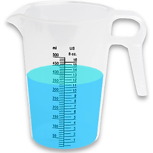 ACCUPOUR 4oz (110 mL) Graduated Cylinder, and 16oz (500 ml) Measuring Pitcher- Heat Resistant & Chemical Resistant, Great for Chemicals, Oil, Pool and Lawn, Home Brew - Ounce (oz) and Milliliter (mL)