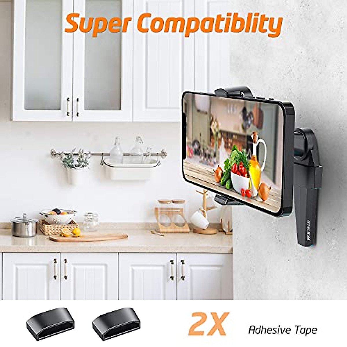 WixGear Phone Holder for Desk, Premium Adjustable Phone Stand for Desk, Home Office Accessories, Desktop Phone Holder Mount for iPhone and All Smartphones