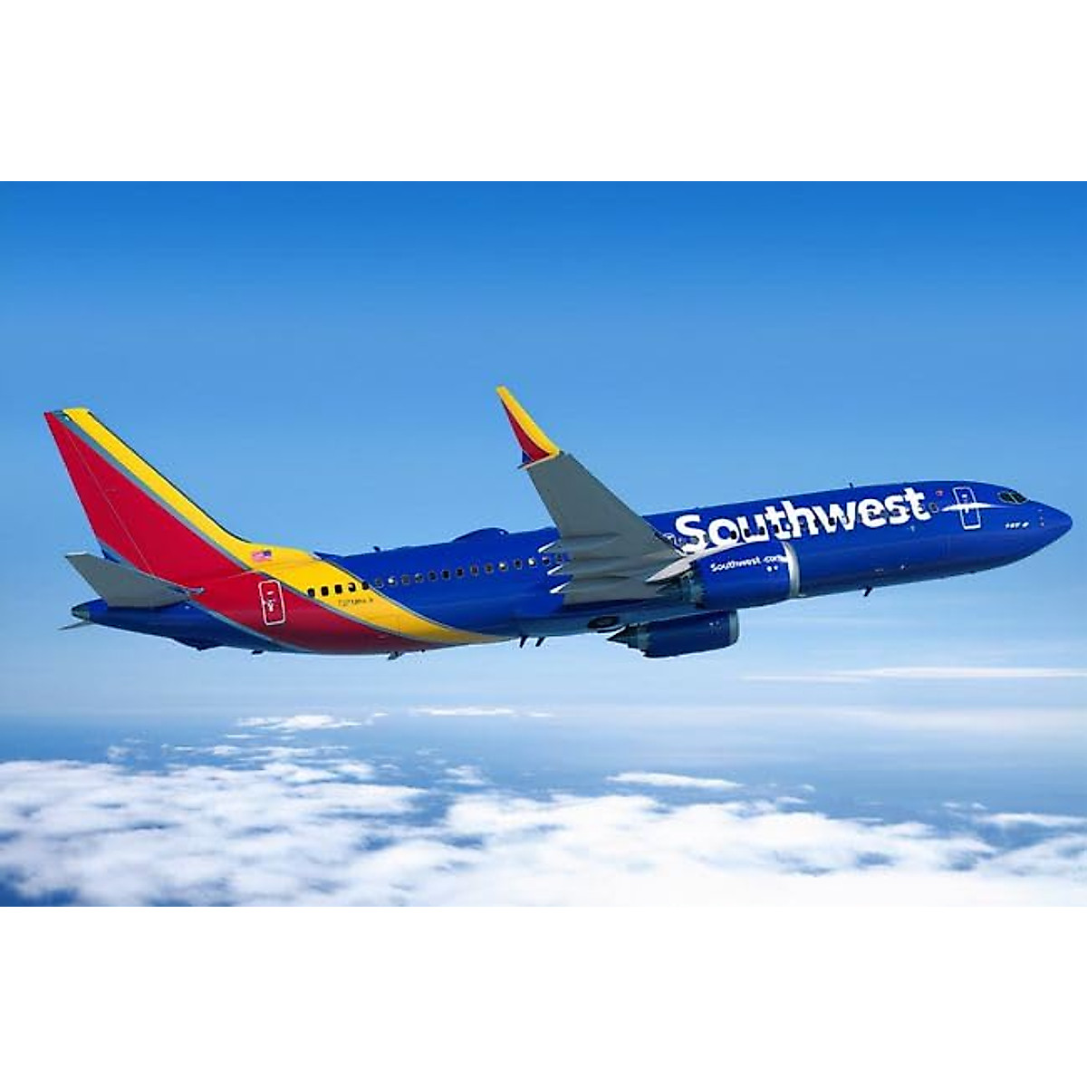 Bswath Model Airplane 1:300 Scale Model American Plane Southwest Airplane B737 Model Plane for Gift and Decoration