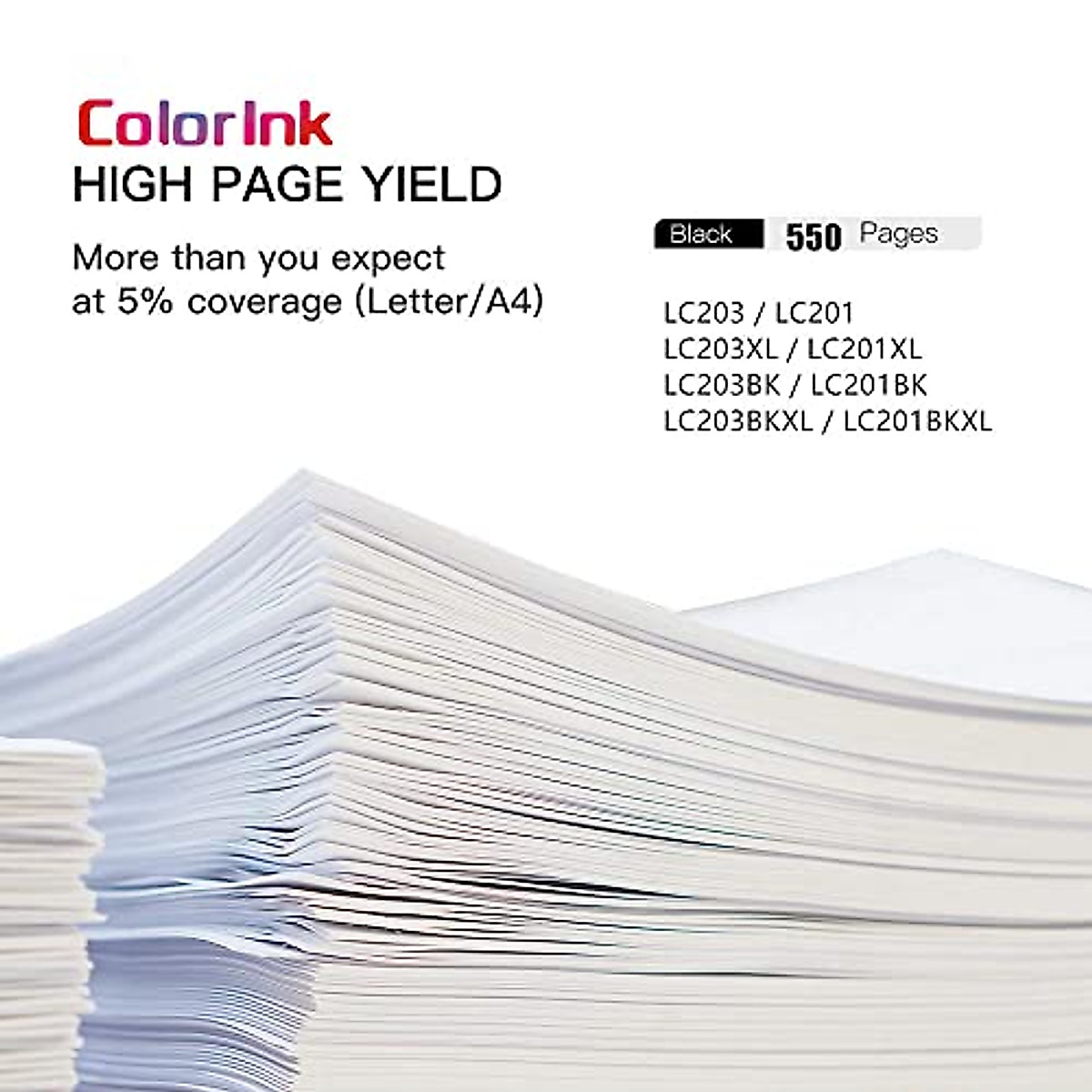 LC203BK XL Compatible Ink Cartridge for Brother LC203XL LC201XL LC203 LC201 Black cartridgesto use with MFC-J480DW MFC-J880DW MFC-J4420DW MFC-J680DW MFC-J885DW Printer (10 Pack Black)