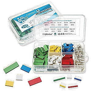 CQRobot 2.54 mm Pitch 4-Pin / 5-Pin / 6-Pin / 8-Pin / 10-Pin Colorful Stackable Stacking Pin PCB Vertical Header Kit. Application to DIY Prototyping Electronic Projects.