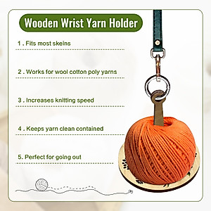 Portable Wrist Yarn Holder,Wrist Pendant Yarn Holder Spinner,Portable Yarn Holder with Wrist Strap,Mini Minder Prevents Magnetic Yarn Pendulum for Every Knitting and Crochet Enthusiast