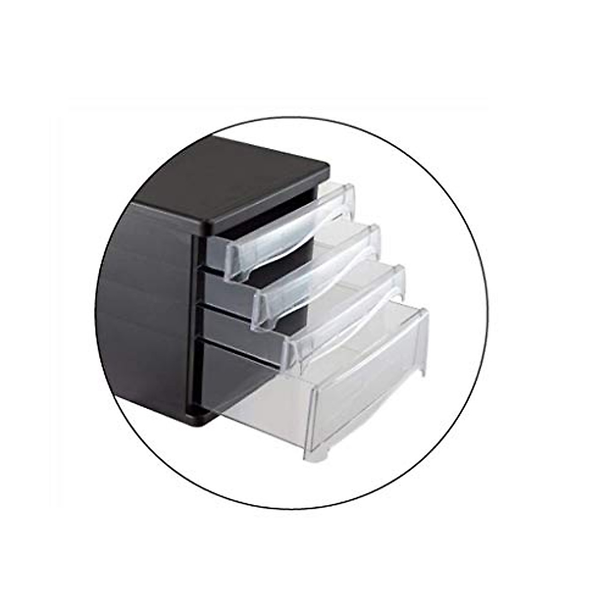 BaRdzo Document Organizer - Half Transparent Vertical File Cabinet 4 Drawer Function Flat Drawer (Color : D)