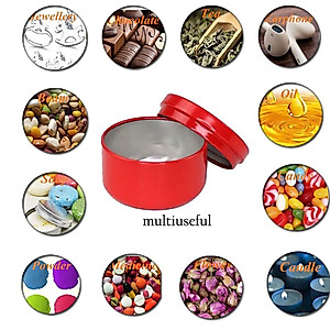 DIEWU 10Pcs Tin Candle Containers with Lids for Making Candles, Arts & Crafts, Empty Candle Jars with Lids(Brown)