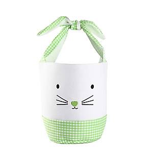 Easter Bunny Basket Bags Rabbit Canvas Toys Bucket Tote Storage Gifts Candies Handbag for Kids