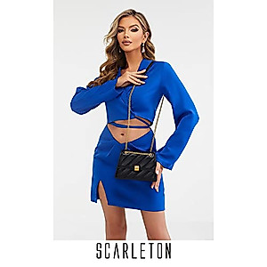 Scarleton Crossbody Bags for Women, Handbags for Women, Shoulder Bag Purse, Quilted Cross Body Bag Purses for Women, H211301 - Black