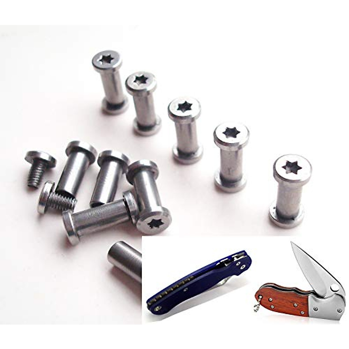SICODA EDC Knives handle pivot pin screw,survival knife rivets pocket folding knife shaft fasteners,pack 10 sets