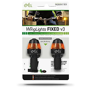 CYCL Wing Lights Fixed V3 - Turning Signals for Bicycle Turn Signals for E-Scooters 11.8x8x3.2cm
