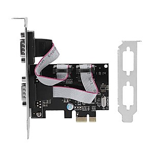 Eboxer 2 Port PCI Express RS232 Serial Adapter, PCIe to RS232 Serial Port Host Controller Expansion Card for Laptop PC, 2.5Gb/s Full Duplex Channel, Plug and Play