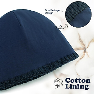 RUIKUNA Toddler Boy Winter Beanie Baby Knit Hat Warm Girl Beanies Newborn Cute Hats for Kids (3-8 Years, Navy)