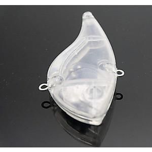 10PCS Unpainted Lure Blanks VIB 19.08g 8cm with 6mm Free Fishing Eye Crankbait Simulation Blank Body Clear Hard Baits Trout Salmon Swimming Sea Bait Topwater Freshwater Plastic Minnow Lure 6088 6mm