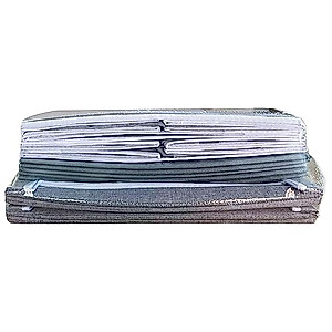 Yawinhe Under Bed Storage With Lids, Foldable Underbed Storage Box with Handles, Under Bed Storage Organizer Bins for Clothes, Blankets, Pillows, 31.5''Lx15.7''Wx6''H, 2-pack, Grey