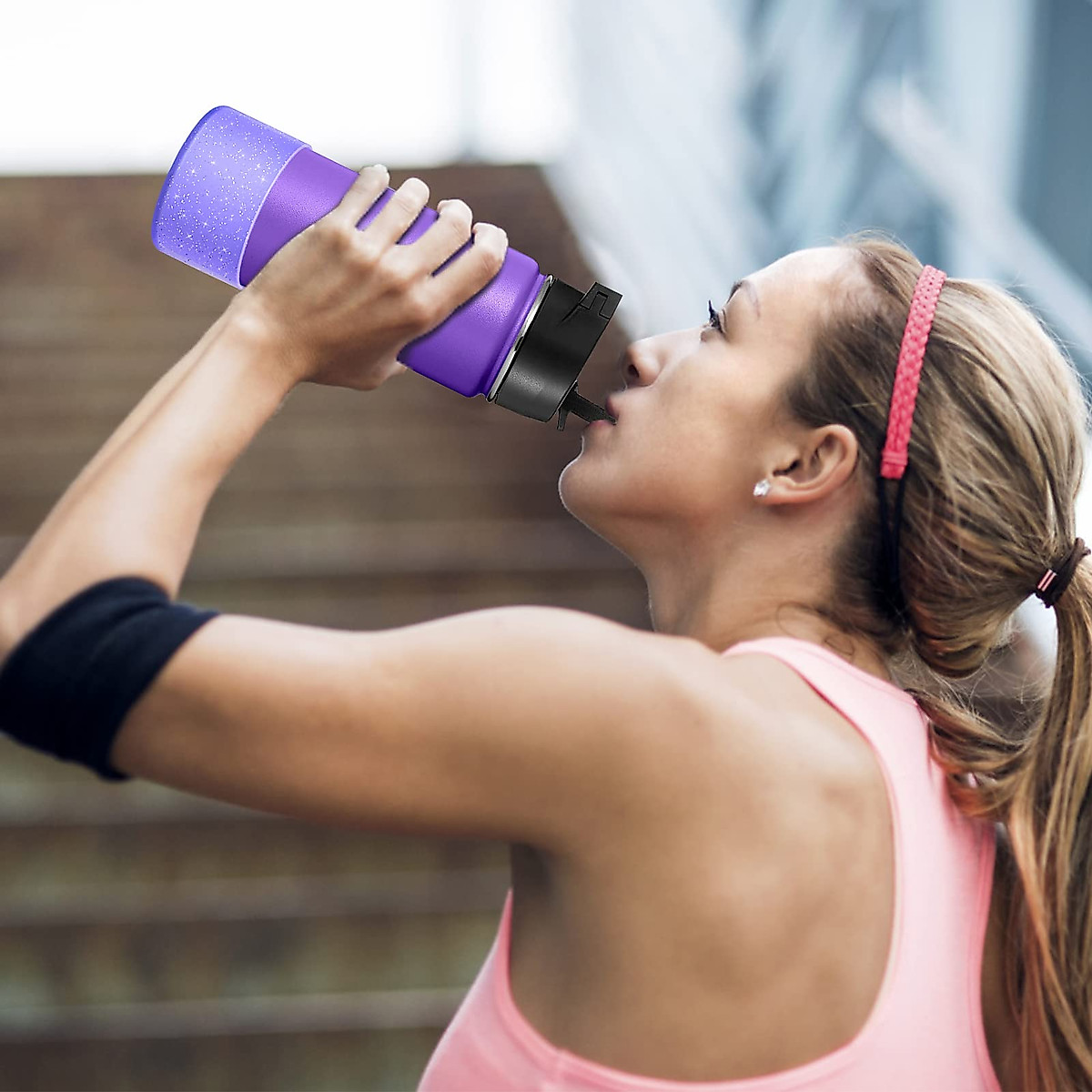 WUQID Protective Bling Silicone Boot Sleeve, Compatible with Stanley Tumbler 20-40oz & Hydro Flask Bottle 12oz-24oz, Glitter Reduces Dents Sleeve Cover for More Bottles/Tumblers Bottom of 2.83-2.95in