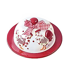 Picolife Butter Dish with Lid,Butter Keeper,East/West Coast Butter,6.6inches