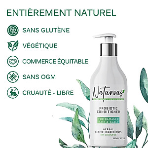 Natural After Keratin Coconut Oil Conditioner-Paraben,Paraffin, Formaldehyde, Sulfate and Salt Free-Organic Herbal Ingredients Growth and Repair-Anti Frizz-Post Hair Coloration for Damaged Hair-17OZ