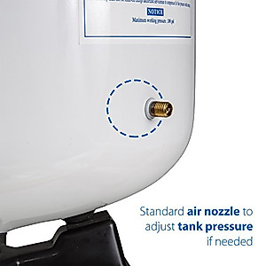 iSpring T55M 5.5 Gallon Residential Pre-Pressurized Water Storage Tank for Reverse Osmosis (RO) Systems, White