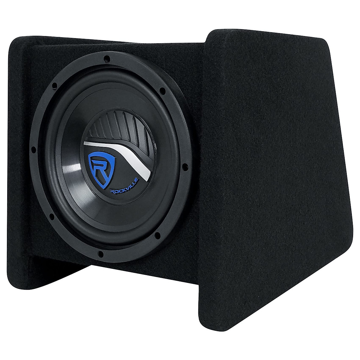 Rockville RV8P 8" 400w Car Audio Subwoofer in Vented Sub Enclosure Box - 4 Ohm,Black