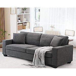 GAOMON Couch for Living Room 83-inch Comfy Sofa Couch 3 Seater Couch Modern Sofa with Deep Seat for Bedroom Apartment Home Office (Corduroy)