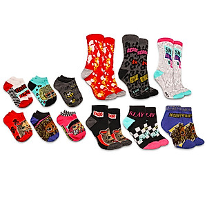 Game Party LOL Surprise Countdown to Birthday Calendar Socks Set - Bundle with 12 Pairs of LOL OMG Socks for Girls Size 10-4 Plus LOL Doll Stickers | LOL Sock Gift Box Set