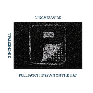 Pull Patch Curved Bill Snapback Trucker Hat | Black Tactical Cap | 2x3 in Loop Surface to Attach Morale Patches