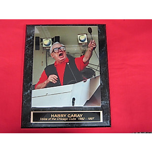 Cubs Harry Caray Collector Plaque w/8x10 Color Photo