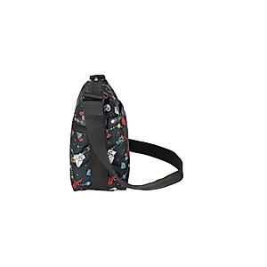 LeSportsac Keepsake Memory Small Hobo Crossbody Handbag, Style 3709/Color E465, Whimsical Colorful Design: Handbags, Hearts, Flowers & Jewels, Celebrate 1974 Iconic Debut