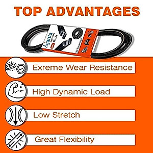 Ajanta OEM Replacement Belt (5/8x42) 112-0305 Compatible MTD754-0468, 954-0468 MTDAutodrive Step-Thru Lawn and Garden Tractors, 1999 and Newer, Toro112-0305 ToroLX420, LX423, LX425, LX460 and LX500