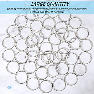 PAXCOO 200Pcs Split Key Rings Bulk for Keychain and Crafts, 1 inch (25mm)