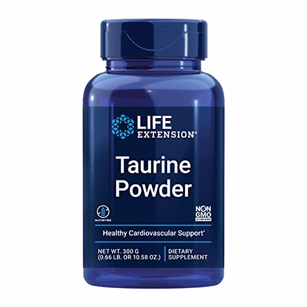 Life Extension Taurine Powder 750 mg - Pure Amino Acid Supplement for Heart, Liver, Nerve & Brain Health Support - Unflavored, Non-GMO, Gluten Free, Vegetarian - 382 servings, 10.58 Ounce