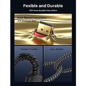 JSAUX 8K DisplayPort Cable 1.4, DP Cable 6.6ft（8K@60Hz, 2K@240Hz, 4K@144Hz, 32.4Gbps）, Display Port to Display Port Cable 1.4 (DP to DP Cable) Compatible for Gaming Laptop TV PC Computer Monitor-Red