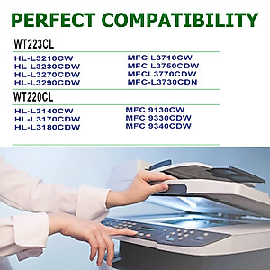 1 Pack Compatible for Brother WT-220CL Waste Toner Box WT-223CL Waste Toner Box Replacement for MCF-9340CDW HL-3140CW 3170CDW L3210CW L3230CDW L3270CDW 9130CW L3290CDW MFC-L3710CW L3770CDW