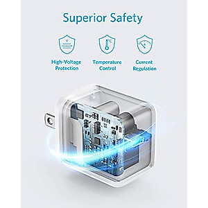 USB C Charger, Anker 20W PIQ 3.0 Fast Charger with Foldable Plug, PowerPort III Charger for iPhone 14/14 Plus/14 Pro/14 Pro Max/13, iPad/iPad Mini, MagSafe, and More (Cable Not Included)