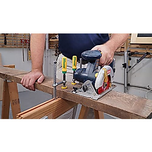 MICROJIG Matchfit DVC-538K2 Dovetail Clamps With Soft-Grip Handle, Yellow