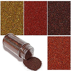 Allstarry Holographic Ultra Fine Glitter 4 Colors Metallic Autumn Gold Orange Coppery Glitter Powder 80ml per Jar for Resin, Tumblers, Slime, Painting Arts, Nail Art DIY Decoration