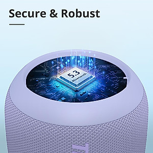 Tronsmart T7 Mini Compact Portable Bluetooth Speaker with Lights, Stereo Sound, Bluetooth 5.3, 18H Playtime, Stereo Pairing, Voice Assistant, IPX7 Waterproof Shower Speaker & Outdoor Speakers(Violet)