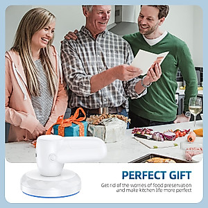 Mason Jar Vacuum Sealer Food Saver Jar Sealer 6 in 1 Electric Handheld Vacuum Sealer Air Pump for Wide and Regular Mouth Mason Jar Compatible with Food Saver Vacuum Sealer Machine (White)