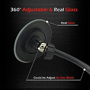 Ampper Clip On Security Mirror, Convex Cubicle Mirror for Personal Safety and Security Desk Rear View Monitors or Anywhere (3.35", Round)