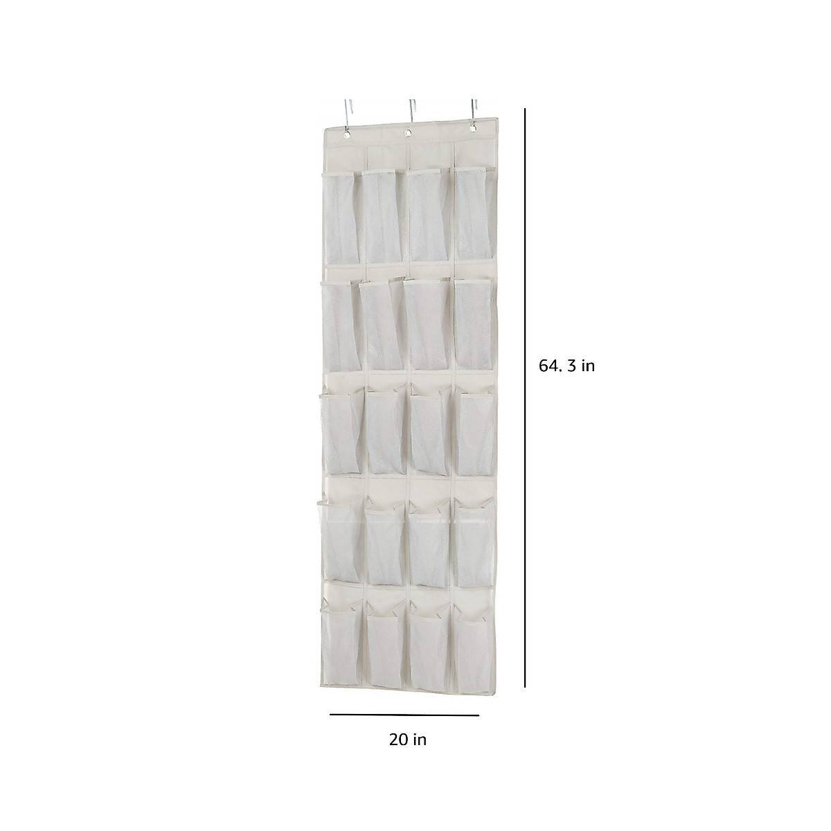 Amazon Basics 20-Pocket Over-the-Door Hanging Large-Size Shoe Organizer