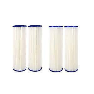 COMPLETE FILTRATION SERVICES Compatible for EcoPure EPW2P Pleated Whole Home Replacement Water Filter - Universal Fit - Fits Most Major Brand Systems (4 pack)