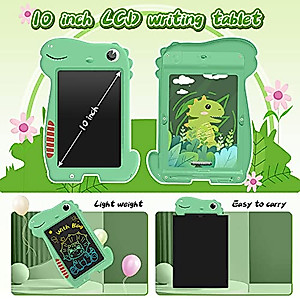 LEYAOYAO LCD Writing Tablet 10Inch Toddler Toys, Doodle Board with Bag Drawing Pad Gifts for Kids, Dinosaur Boy Toy Drawing Board Birthday, Drawing Tablet for Boys Girls 3-6 Years Old